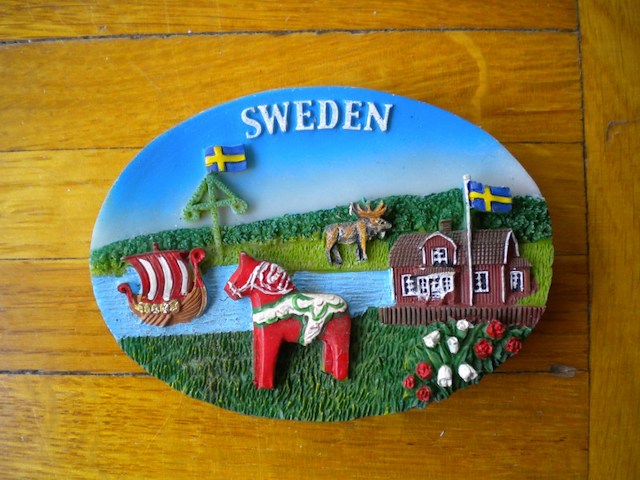 SVEDSKA SWEDEN SVERIGE, magnet za frizder (2)