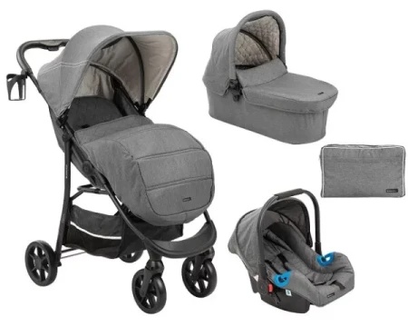 KIkkaBoo Selina premium 3in1 kolica set sa I-SIZE autosedištem i tvrdom korpom Dark Grey ( KKB11257 )