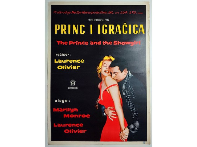 PRINC I IGRAČICA (1957) Marilyn Monroe FILMSKI PLAKAT