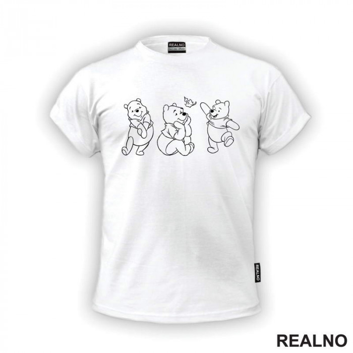 Winnie the Pooh - Outline - Drawing - Crtani Filmovi - Majica