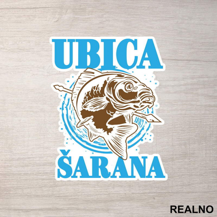 UBICA ŠARANA - PECANJE - FISHING - NALEPNICA