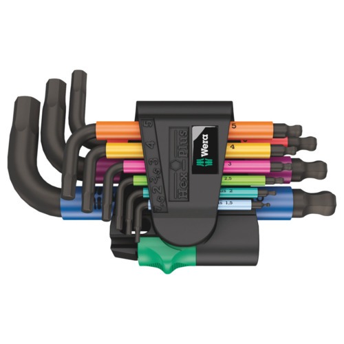 Wera 950/9 Hex-Plus Multicolour set imbus ključeva, metrički, BlackLaser, 9 komada, 05133164001