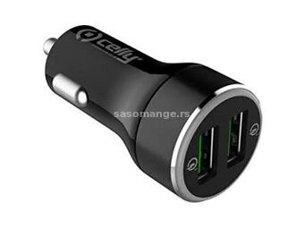 Celly CC2USBQC30 auto punjač za mobilne telefone 2xUSB crni