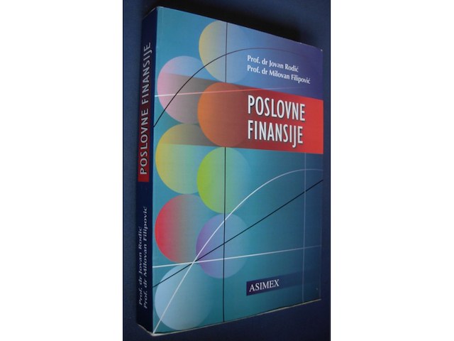 POSLOVNE FINANSIJE - Rodić/ Filipović