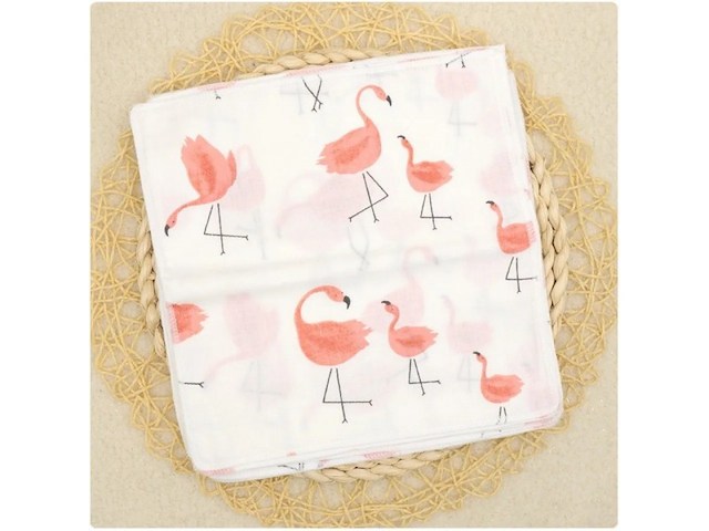 Muslin tetra pelena za bebe - Flamingos ✿NOVO✿