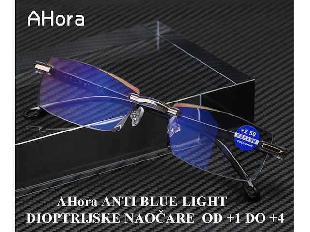 AHora Anti Blue Light dioptrijske naočare 0 do +4 Unise