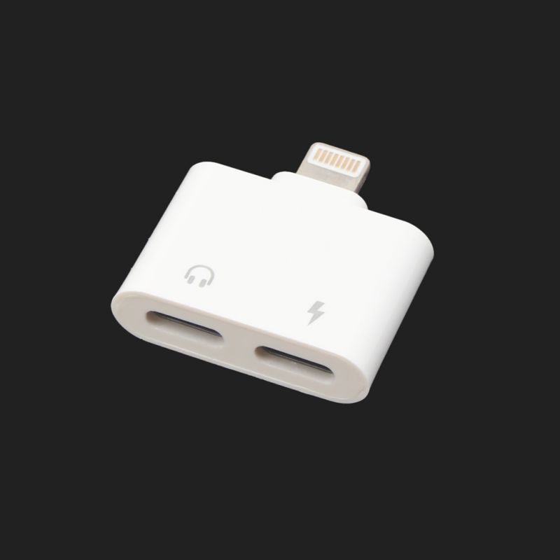 Adapter - slusalice i punjenje W5 iPhone lightning beli