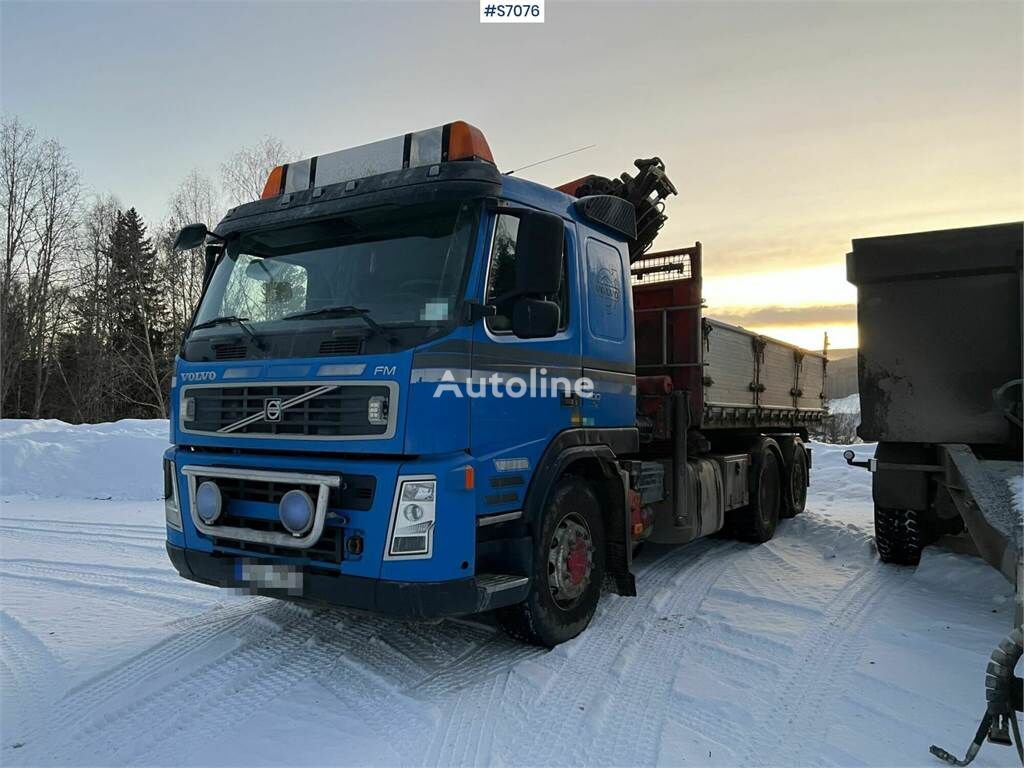 Volvo FM 400 6*2 Crane Truck with tiltable flatbed + Pal kiper