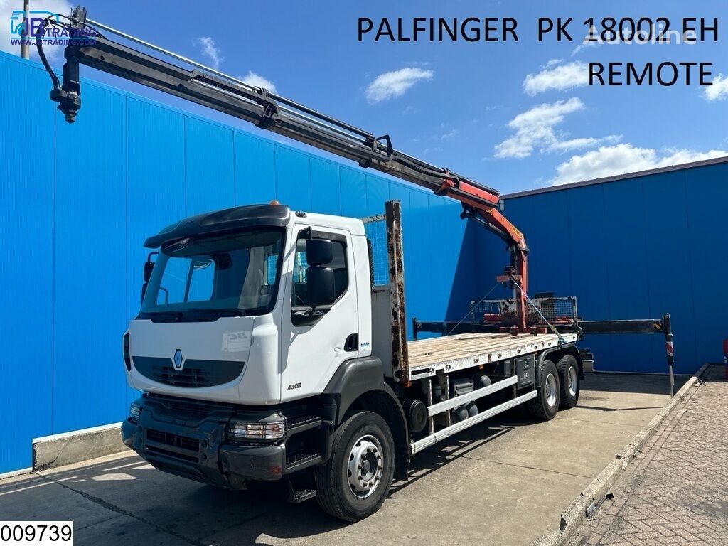 Renault Kerax 430 Dxi 6x4, EURO 5, Palfinger, Remote, Steel suspenion kamion s ravnom platformom