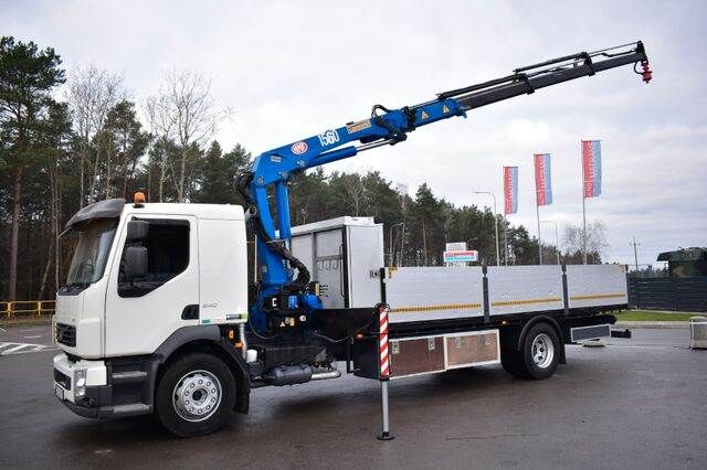 Volvo FE 280 4x2 HMF 1560 K3 kran Rotator CRAN kamion s ravnom platformom