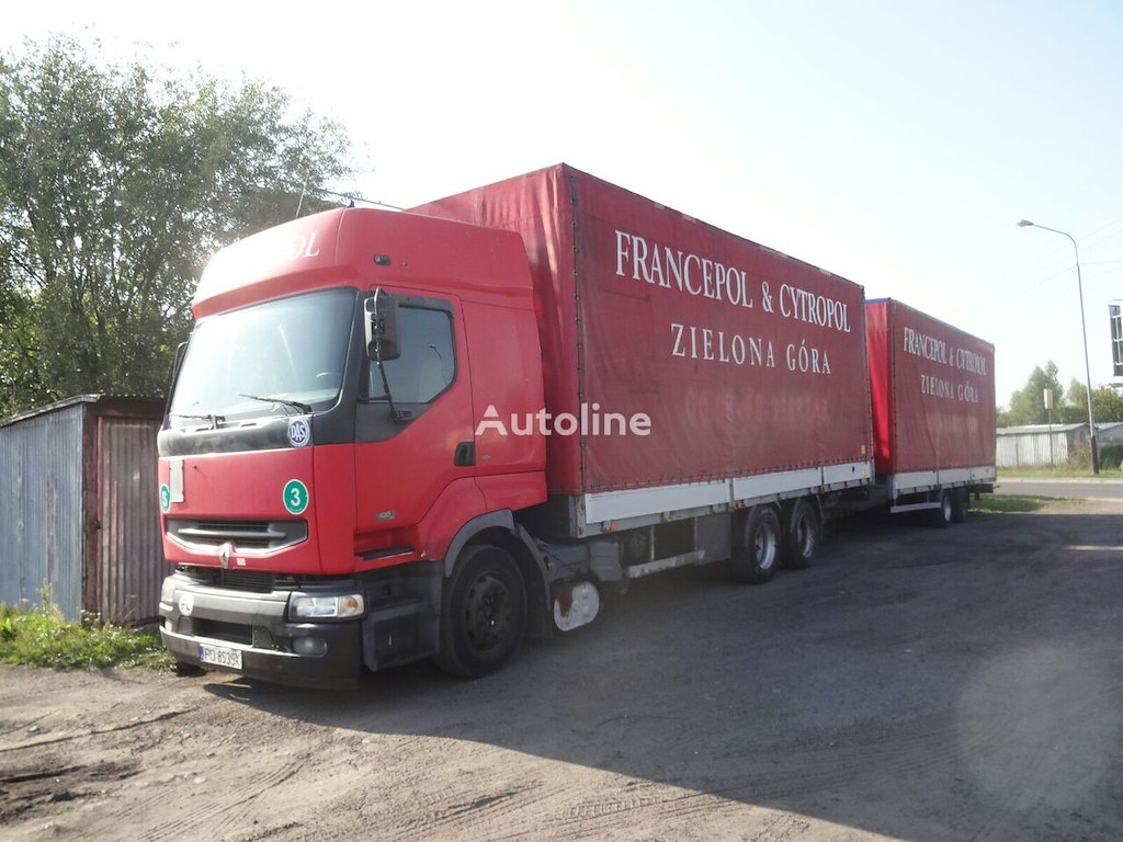 Renault Premium 420.24 6x2 kamion s ceradom + prikolica sa ceradom