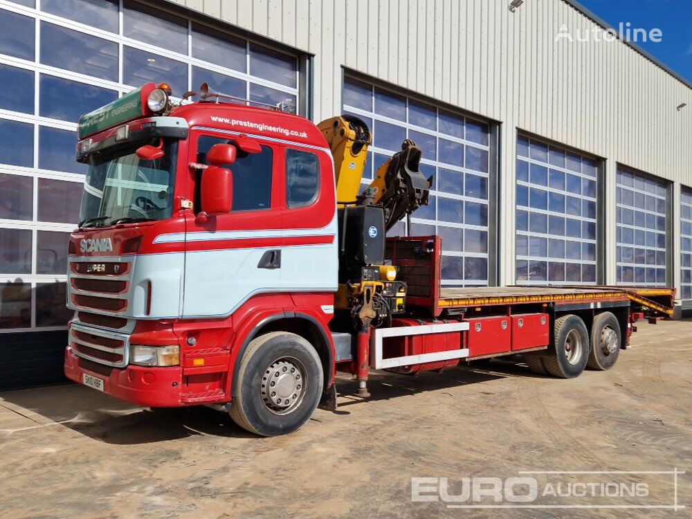 Prodaje se Scania 2010 Scania 6x2 Beavertail Lorry, EFFER 350 Crane, Hydraulic Win autotransporter na aukciji