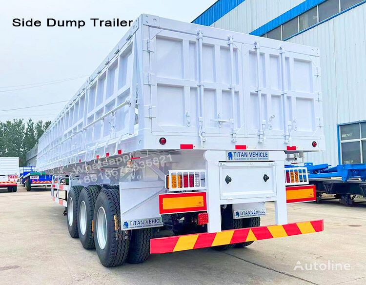 Nova 3 Axle Side Dump Trailer for Sale in DR Congo poluprikolica kipera