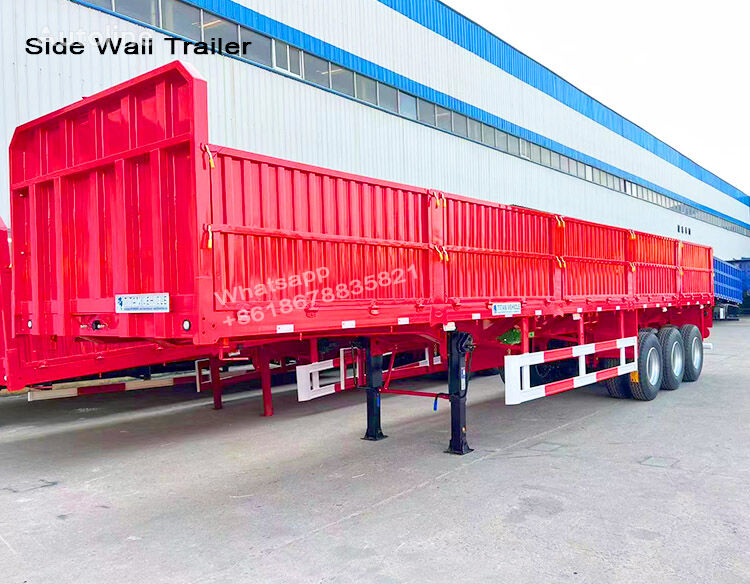 Nova 3 Axle Platform Side Wall Trailer for Sale in Tanzania poluprikolica platforma