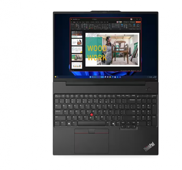 Lenovo ThinkPad E16 G2 Core Ultra 7 155H (16C/22T, Max Turbo 4.8GHz, 24MB), 1x 16GB DDR5 5600, SSD 512GB NVMe, 16.0'' WUXGA (1920x1200) AG IPS 300n