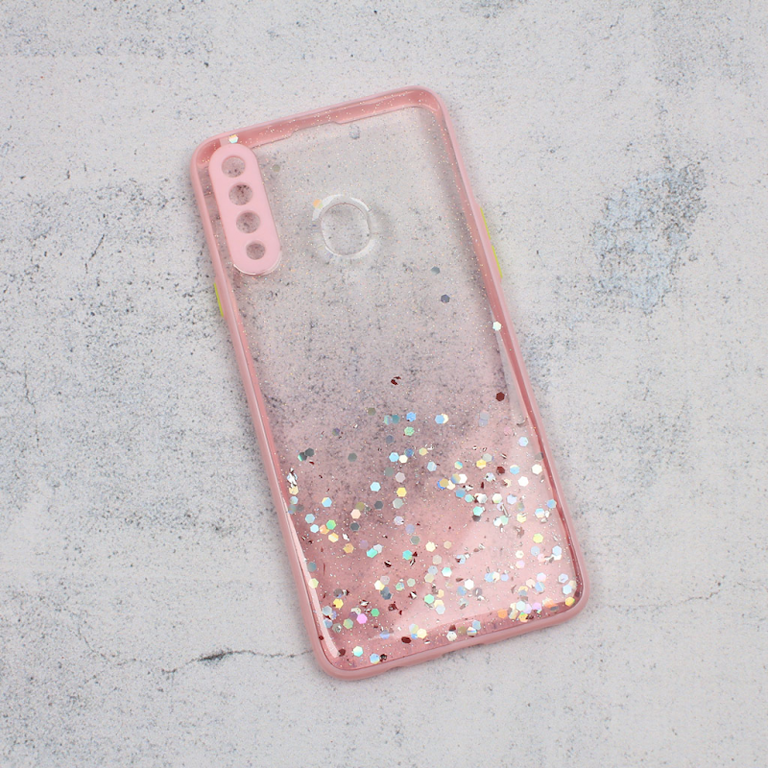 Zastitna maska (futrola) okvir Glitter - Samsung A207 Galaxy A20s roze