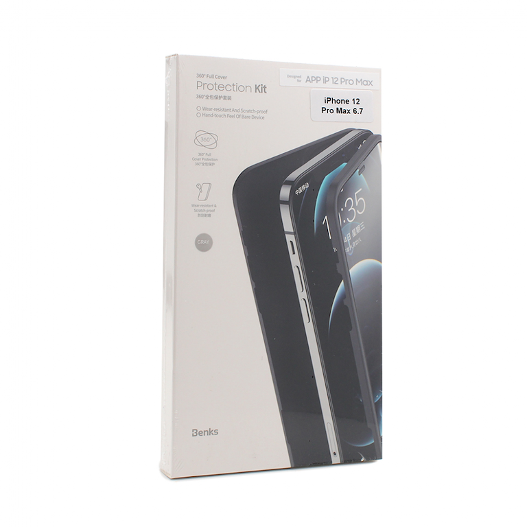 Zastitna maska (futrola) Benks 360 Full Cover - iPhone 12 Pro Max 6.7 siva