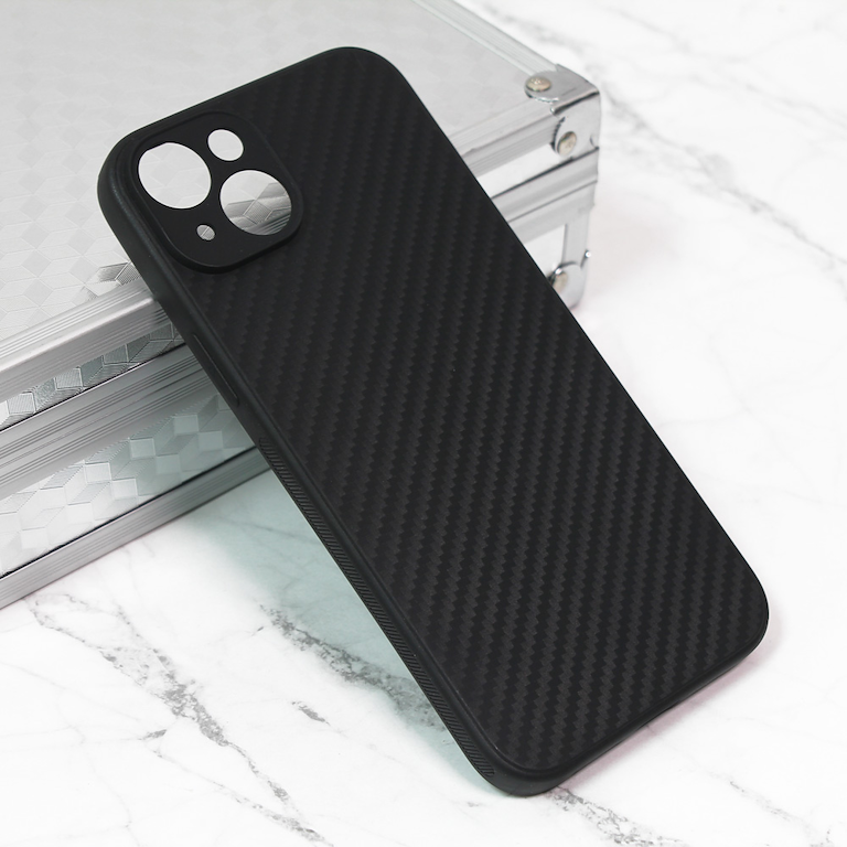 Zastitna maska (futrola) Carbon fiber - iPhone 15 Plus 6.7 crna