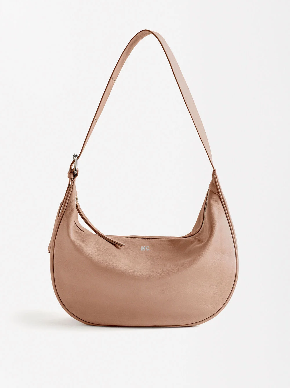 Leather Shoulder Bag L - Personalized