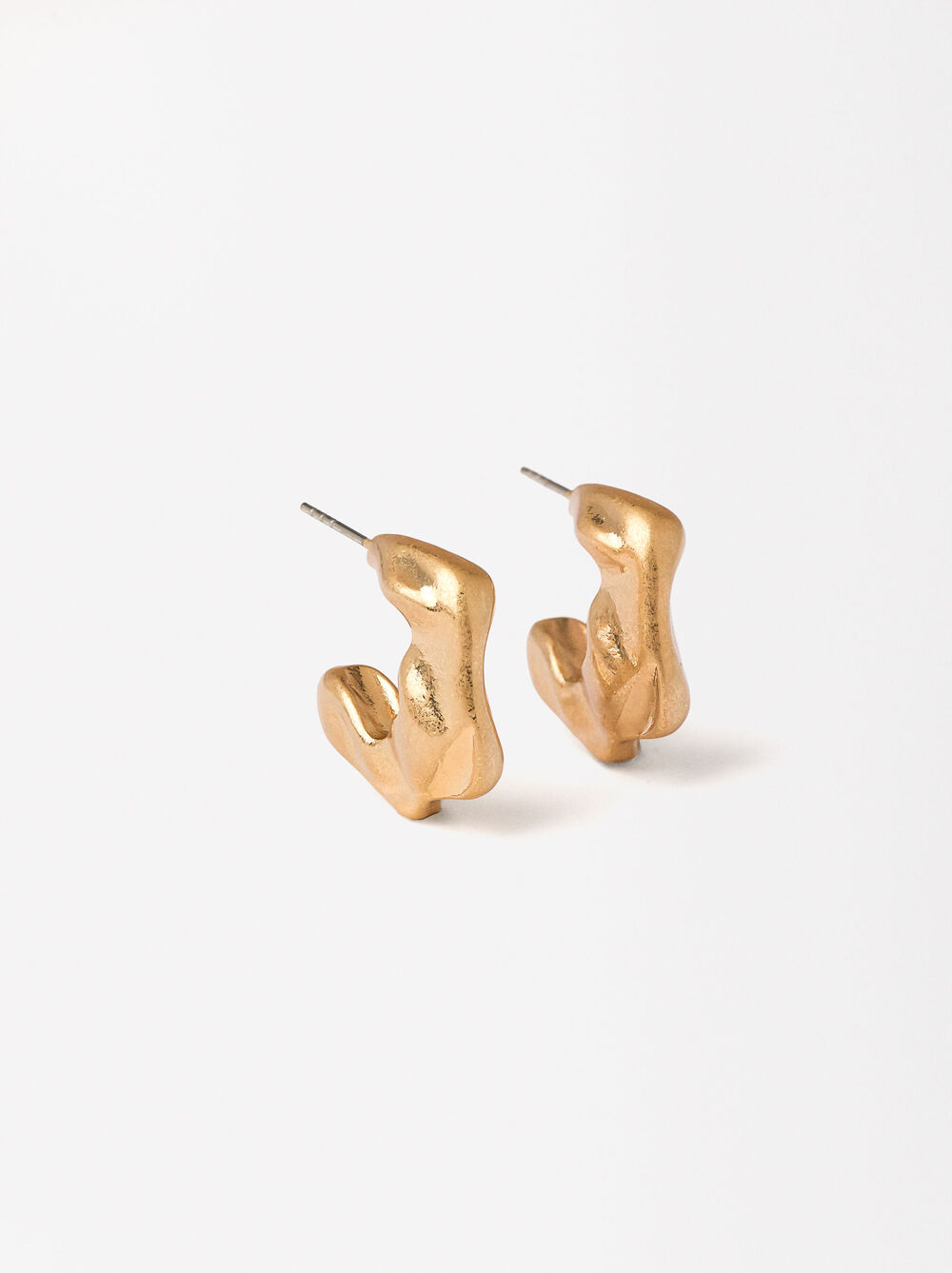 Irregular Golden Hoop Earrings