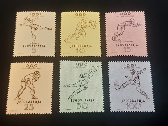 Jugoslavija 1952 Olimpijada Helsinki ** kompl serija