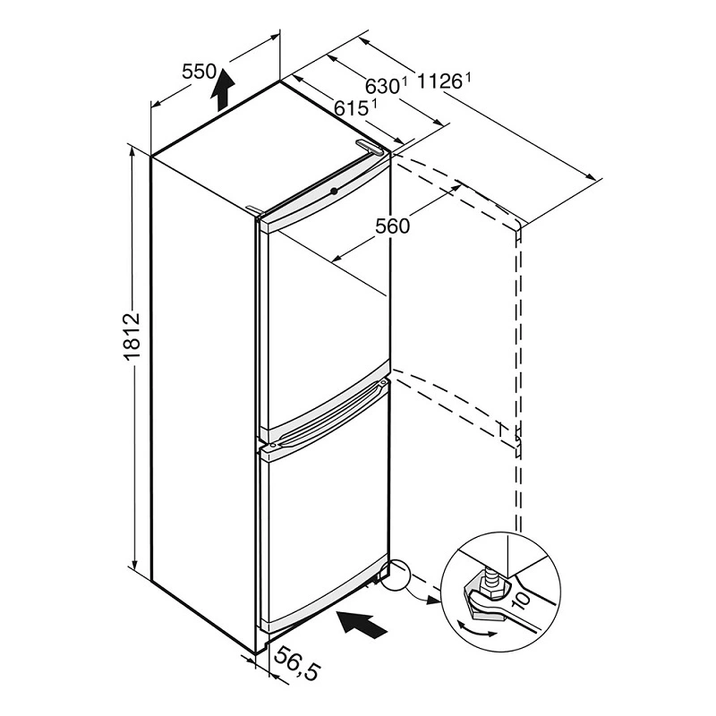 Liebherr kombinovani frižider CUe 3331 Comfort GlassLine