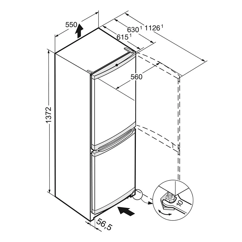 Liebherr kombinovani frižider CUele 2331 Comfort GlassLine + SteelLook