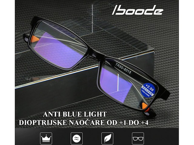 Iboode Anti Blue Light dioptrijske naočare +1 do +4 Uni