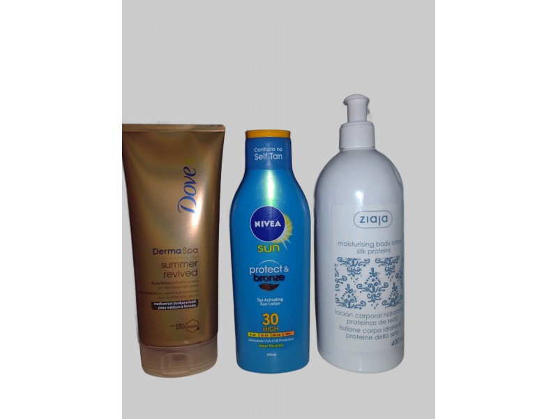 Nivea SUN Protect & Bronze + DoveSummer + Ziaja = NOVO