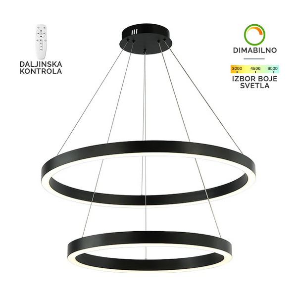 LED visilica F2048-100V BK