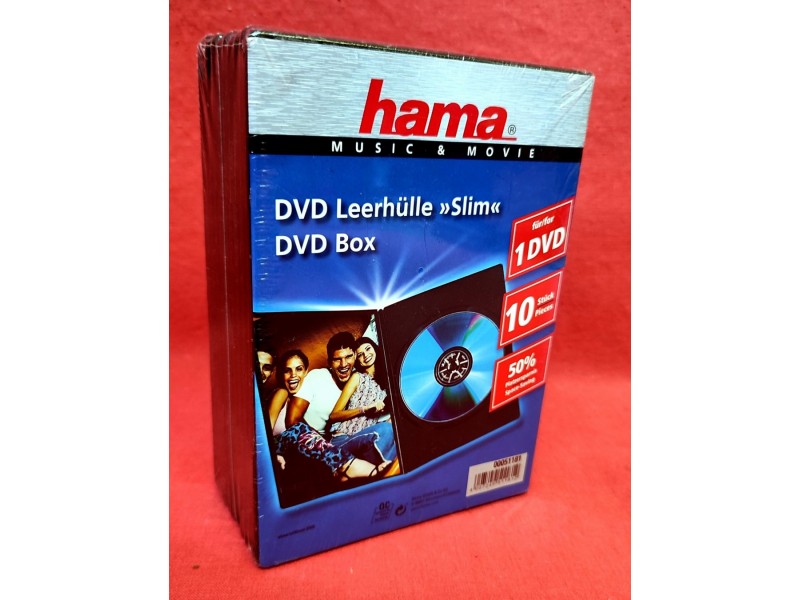 10 Slim plastičnih kutija za CD-DVD