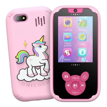 UNICORN KIDS SMART TOY W. CAMERA, 13 GAMES, MUSIC PLAYER - PINK