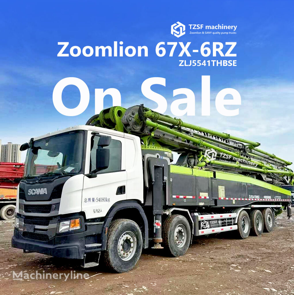 Zoomlion 67X-6RZ ZLJ5541THBSE on SCANIA chassis Euro 5 pumpa za beton