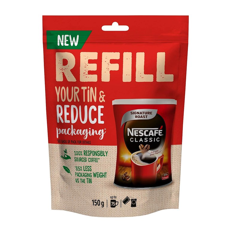 Nescafe inst classic refill 150g nescafe