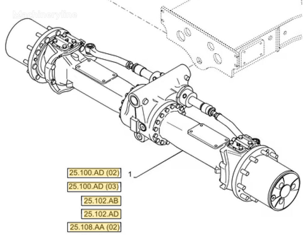 Case 47850498 47850498 osovina za WX218 građevinske mašine