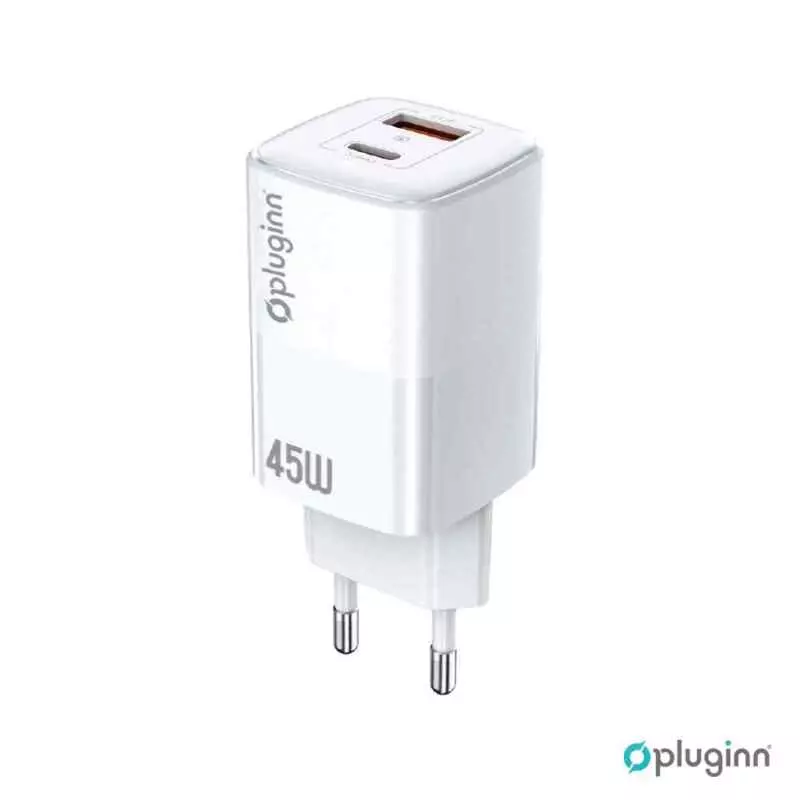 Kucni punjac Pluginn PI-D74-45w,GaN,QC3.0,PD3.0,PPS,USB 19W,PD 45W beli CE