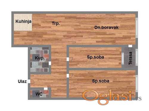 Trosoban - 62m2 - Telep!