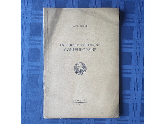 La poesie Roumaine contemporaine, 1937,g