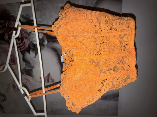 Zara orange lace top