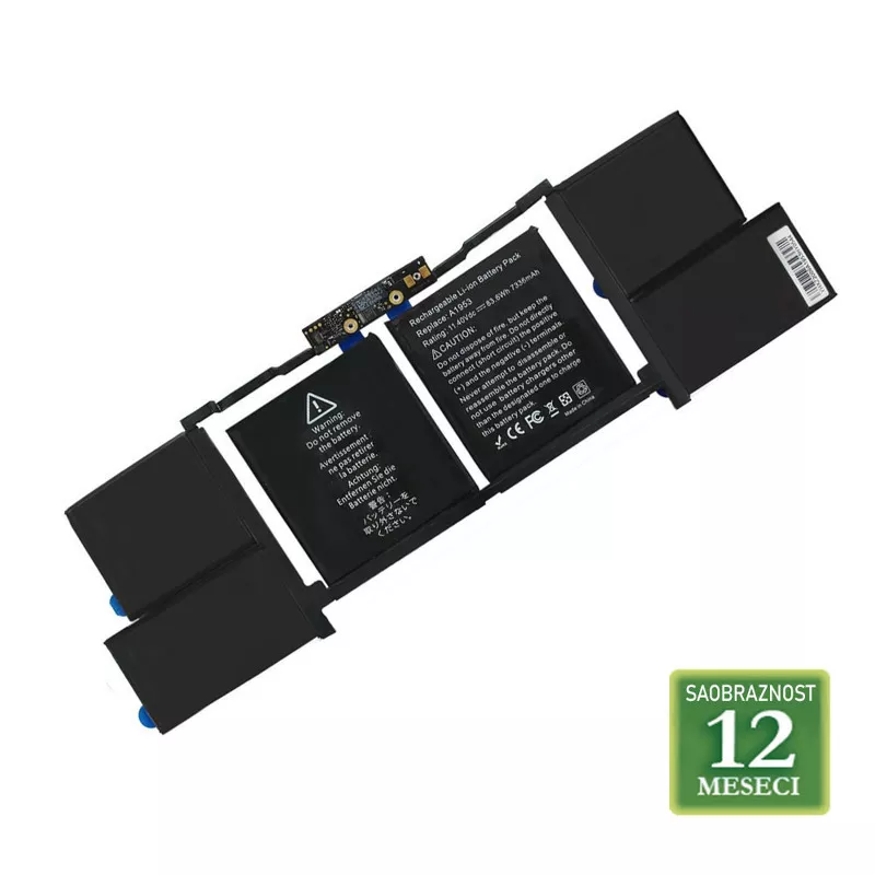 Baterija A1953 za laptop APPLE MacBook Pro 15" A1990 (2018-2019) 11.4V 83.6