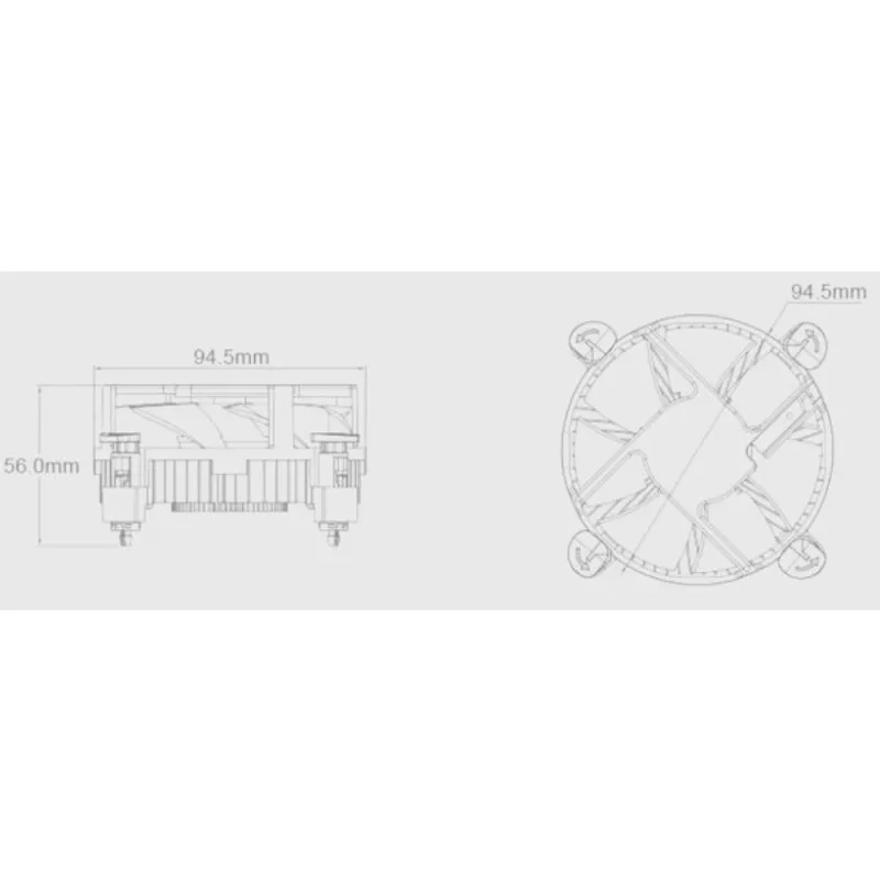 DeepCool CK-11509 * Intel CPU kuler 65W 92mm.Fan 2200rpm 38CFM 26dBa LGA1200/1151/1150/1155