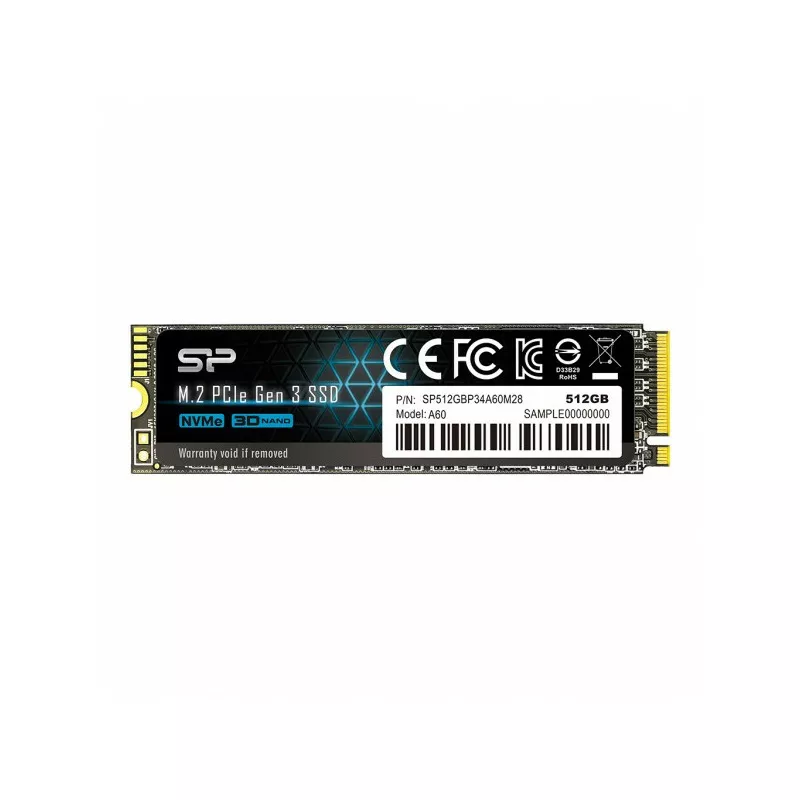 SSD M.2 NVMe Silicon Power A60 Gen.3 512GB, SP512GBP34A60M28