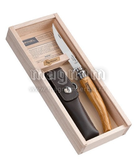 Noz Opinel 001090 Inox 10 Effile Maslina i futrola