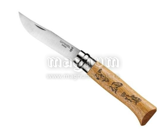 Noz Opinel 001625 Inox 8 gravirana pastrmka