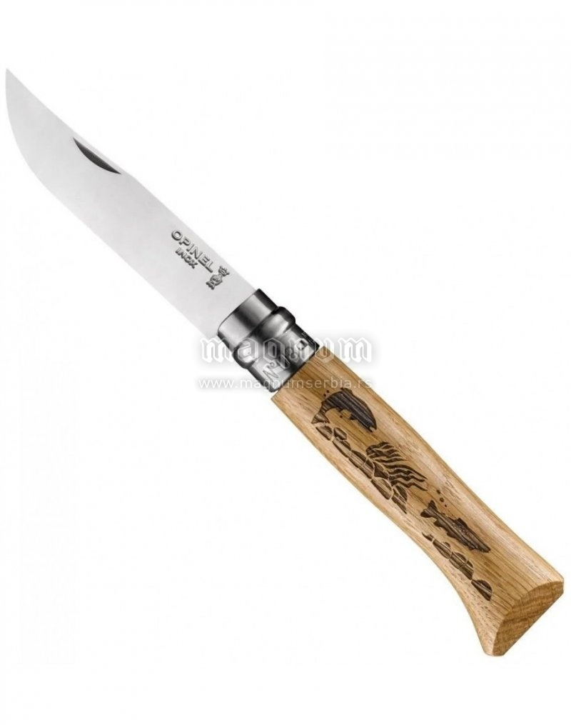 Noz Opinel 002334 Inox 8 gravirana pastrmka