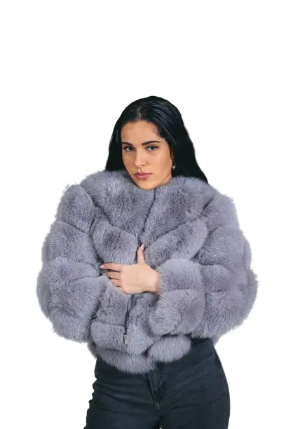 Diva Furs Ženska bunda, 2u1, Siva