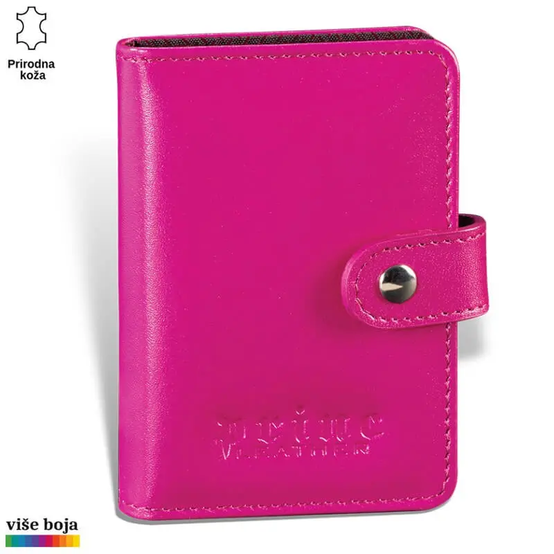 Princ Leather Novčanik za kartice, Roze