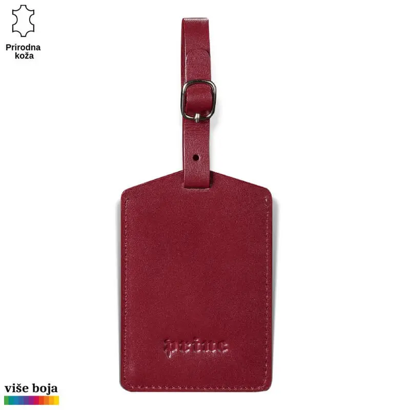 Princ Leather Identifikacija za torbu, Bordo