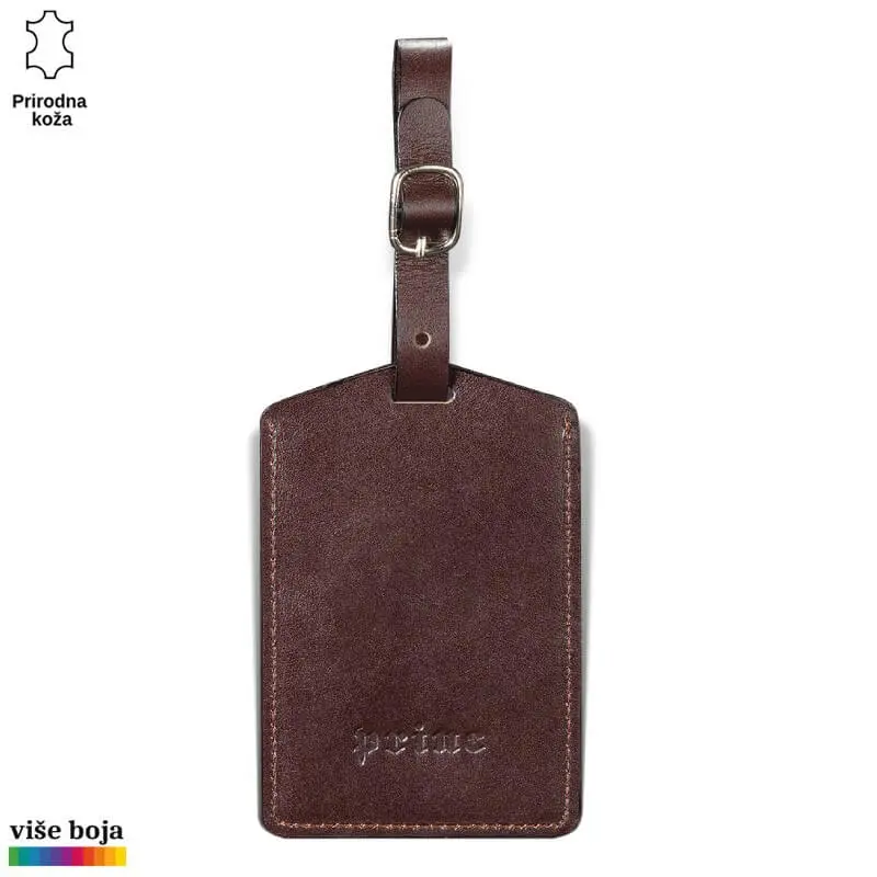 Princ Leather Identifikacija za torbu, Braon