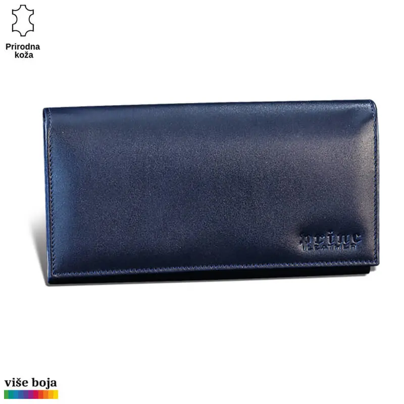 Princ Leather Ženski novčanik Alfa, Teget